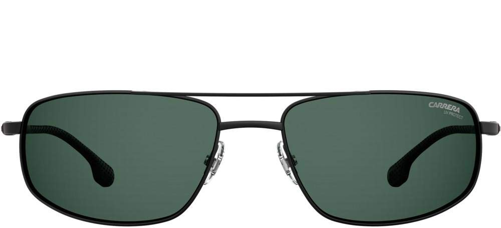 Carrera Men's 8036/S Rectangular Sunglasses, Black/Green, 62mm, 18mm