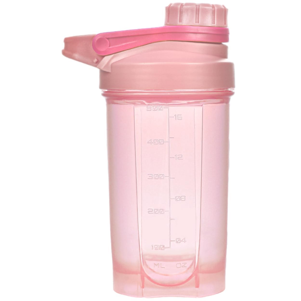 Shaker Bottle Blender with Classic Loop Top (BPA Free) β Best Protein Powder/Fruit Juice Mixer with Whisk Ball- 16 oz (Pink)