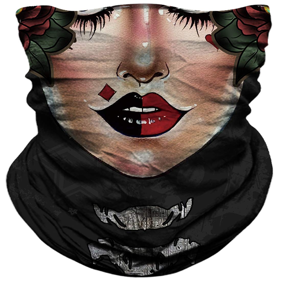Skull Face Mask Protection Seamless 3D Tube Mask Bandana for Men Women Durable Thin Breathable Skeleton Mask Motorcycle Riding Biker Fishing Cycling Sports