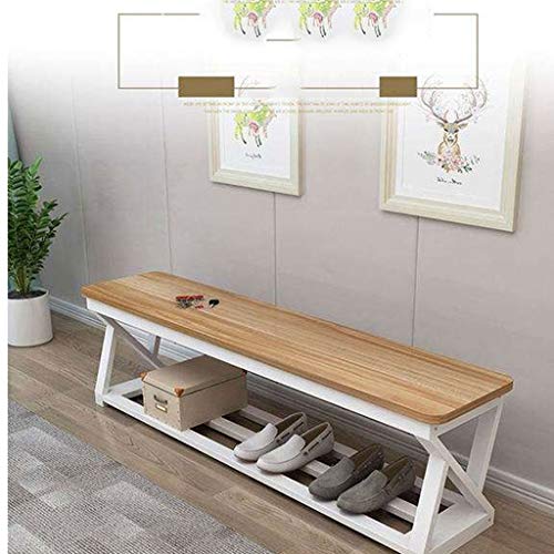 DINGZZ Shoe Rack ,Bench in Solid Wood, Bench for Steel Dressing Shoes, Bench for The Rest Heavy Shoe Rack