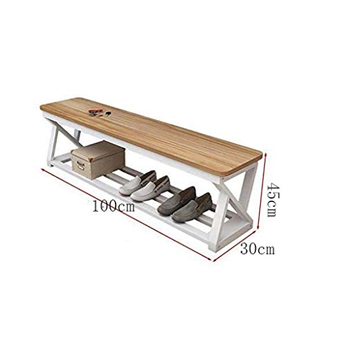 DINGZZ Shoe Rack ,Bench in Solid Wood, Bench for Steel Dressing Shoes, Bench for The Rest Heavy Shoe Rack