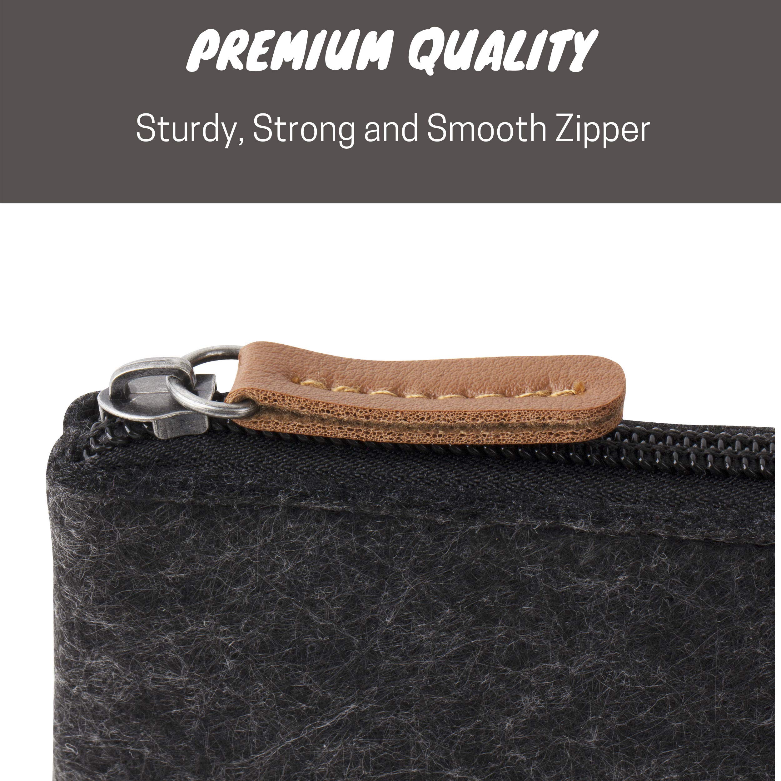 Mr. Pen- Pencil Case, Pencil Pouch, 3 Pc, Black Felt, Small Pencil Case, Pencil pouch Small, Pen Case, Pen Bag, Office Supplies, Canvas Pencil Case, Pencil Bags, Pen Pouch, Pencil Pouches with Zipper