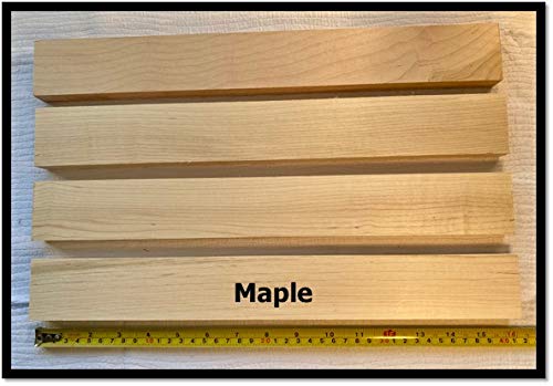 Woodchucks Wood Maple 3/4 Inch x 2 Inch x 16 Inch Solid Hardwood Lumber as Cutting Board Wood (6 Pack)