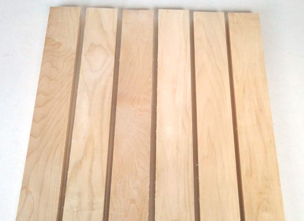 Woodchucks Wood Maple 3/4 Inch x 2 Inch x 16 Inch Solid Hardwood Lumber as Cutting Board Wood (6 Pack)