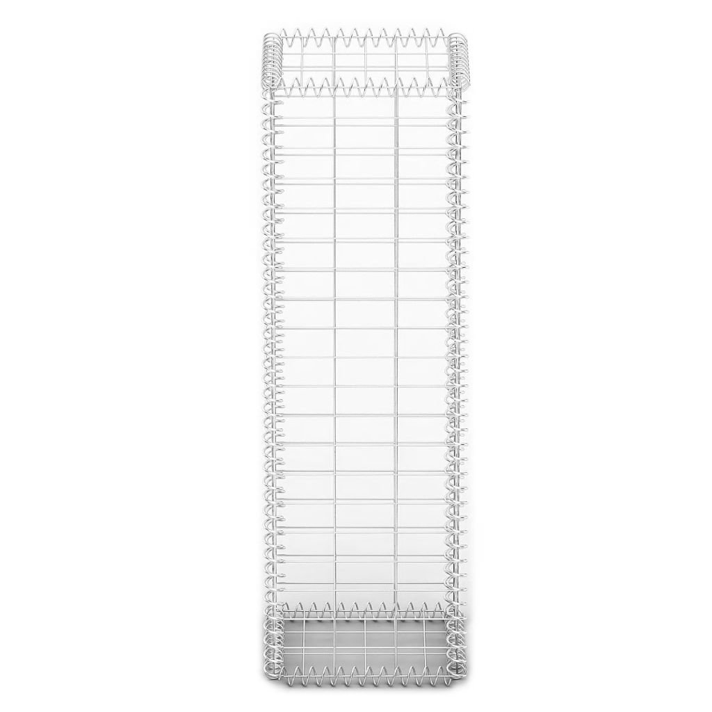 Festnight Gabion Basket with Lids Galvanized Wire Steel Stone Basket Wire Wall Garden Edging Cage Walls Panels