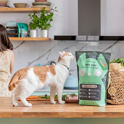 Rufus & Coco Wee Kitty Eco Plant Tofu Cat Litter | Natural Flushable Clumping Cat Litter | Low Tracking Biodegradable Soy Pellets | Super Absorbent Soy Bean Fibres 8.8 lbs