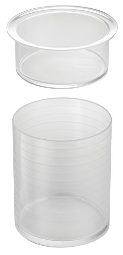 iDesign Hair Tool Organizer Canister for Headbands, Hair Ties and More, The Clarity Collection â 6â x 6â x 7â, Clear