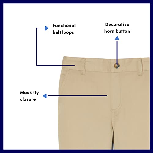 French Toast Girls' Pull-On Twill Pant (Standard & Plus), School Uniform Navy, 14