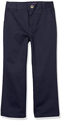 French Toast Girls' Pull-On Twill Pant (Standard & Plus), School Uniform Navy, 14
