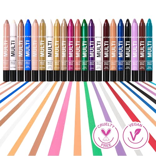 wet n wild Color Icon Cream Eyeliner Eyeshadow Multi-Stick, Moisturizing, Nourishing Velvety Cream-to-Powder Buildable & Blendable Formula, Cruelty-Free & Vegan - Poppy-lar