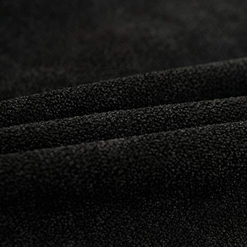 MERNETTE Pack of 2, Thick Chenille Decorative Square Throw Pillow Cover Cushion Covers Pillowcase, Home Decor Decorations for Sofa Couch Bed Chair 18x18 Inch/45x45 cm (Black)