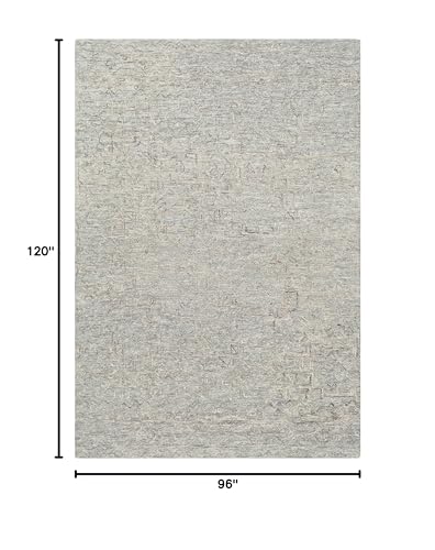 Hauteloom Watchung Wool Living Room, Bedroom Area Rug - Transitional - Gray, Green - 8' x 10'