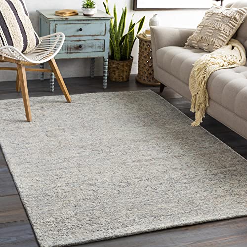 Hauteloom Watchung Wool Living Room, Bedroom Area Rug - Transitional - Gray, Green - 8' x 10'