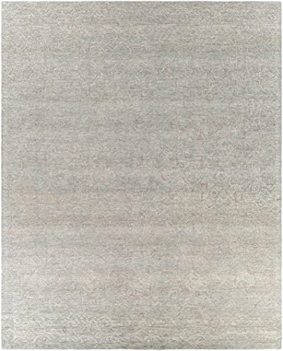Hauteloom Watchung Wool Living Room, Bedroom Area Rug - Transitional - Gray, Green - 8' x 10'