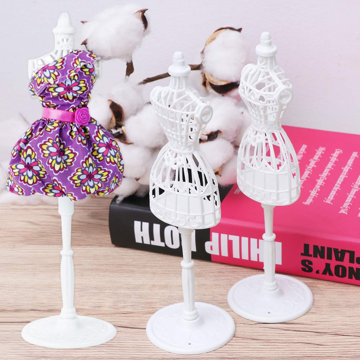 15pcs Doll Dress Form Mini Mannequin Dress Form Cloth Gown Clothing Clothes Gown Display Mini Mannequin Model Stand for Doll Display Holder Toy