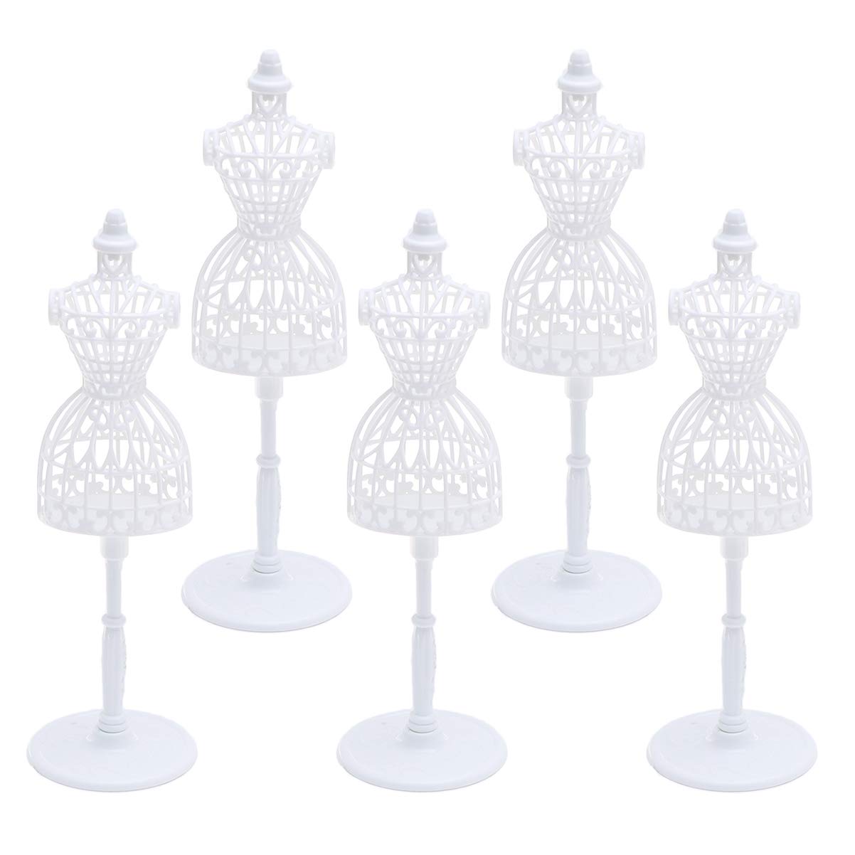 15pcs Doll Dress Form Mini Mannequin Dress Form Cloth Gown Clothing Clothes Gown Display Mini Mannequin Model Stand for Doll Display Holder Toy
