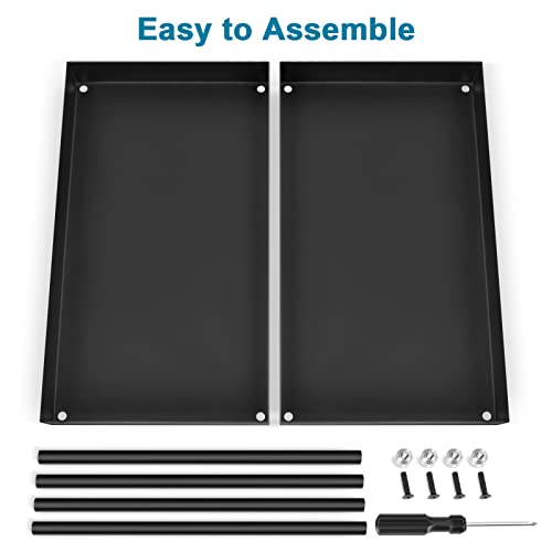 2 Tier Bathroom Countertop Organizer, Counter Standing Rack Cosmetic Vanity Tray Kitchen Spice Rack Countertop Storage Shelf, Black