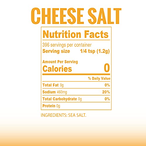 Cheese Sea Salt, Fine Sea Salt for Homemade Cheese Making, Gluten-Free and Non-Iodized Salt, Kosher Cheese Kit Essential Salt, 1 lb Shaker, Sea Salt Superstore