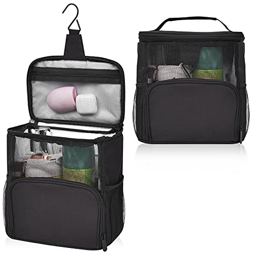 Conliga Portable Shower Caddy , (Updated Version, Full Size Bottle Compatible), Hanging Toiletry Bag, Large Capacity,Water-resistant Easy Dry