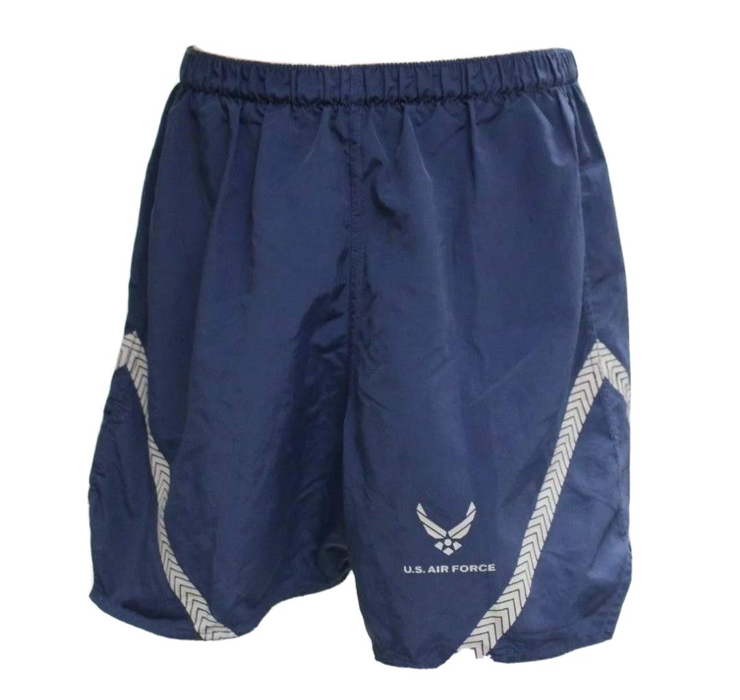 U.S. Air Force Trunks PT Training Physical Fitness Shorts with Reflective Material (XXXX-Large) Navy