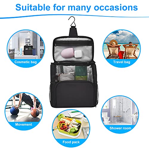 Conliga Portable Shower Caddy , (Updated Version, Full Size Bottle Compatible), Hanging Toiletry Bag, Large Capacity,Water-resistant Easy Dry