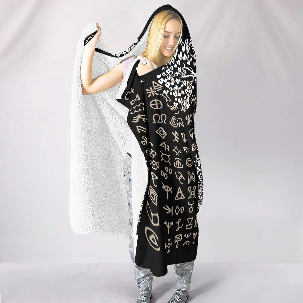 Moomo Viking Ultra Soft Wearable Hoodie Blanket Lightweight Cloak for Couch & Sofa Home and Your Family Winter Spring White 60x80 inch