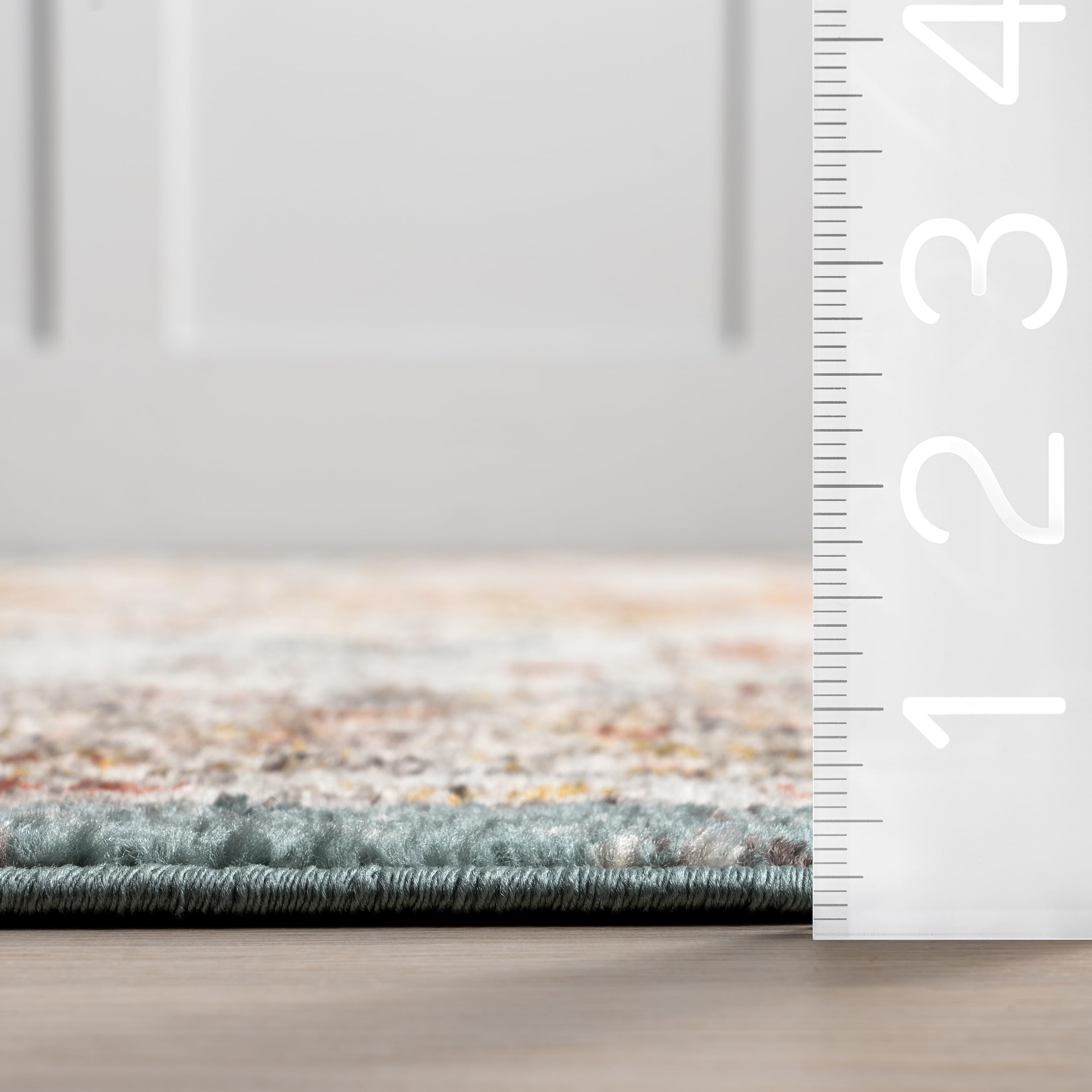 nuLOOM Performance Oriental Style Area Rug, Vintage Design, Durable, Easy to Clean, Justine Beige, 3' x 12'