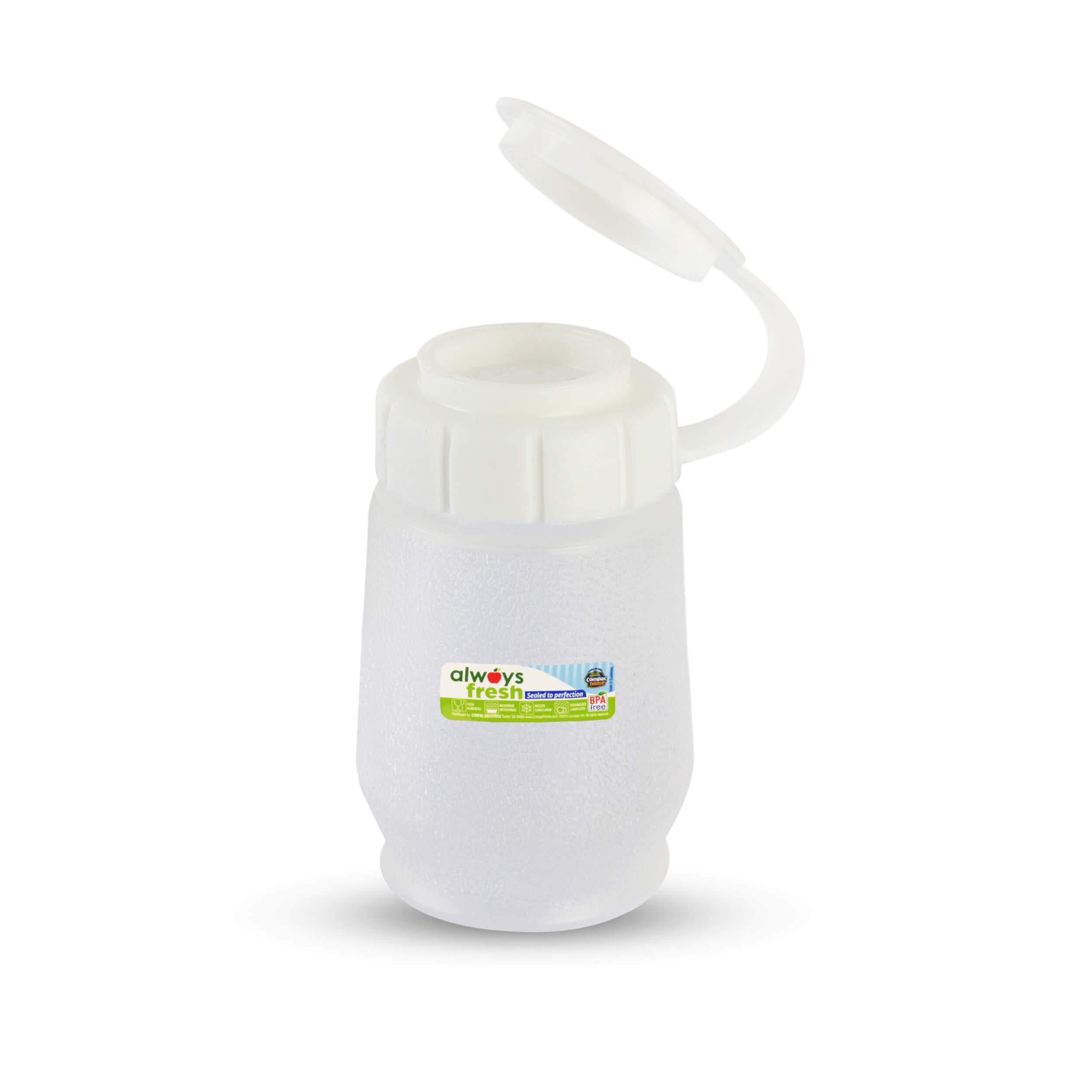 COMPAC HOME 17127 Salt Shaker-White-Food Storage, Portion Control, Dishwasher, Microwave Safe, 3 oz