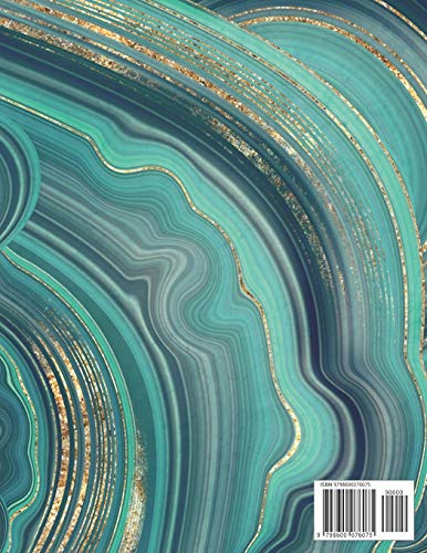 Address Book: Green Agate Large Print Adresses Book with Alphabetical Organizer For Address, Phone Number, Email, Birthday, Home, Work, Emergency reference, Anniversaries and Birthdays