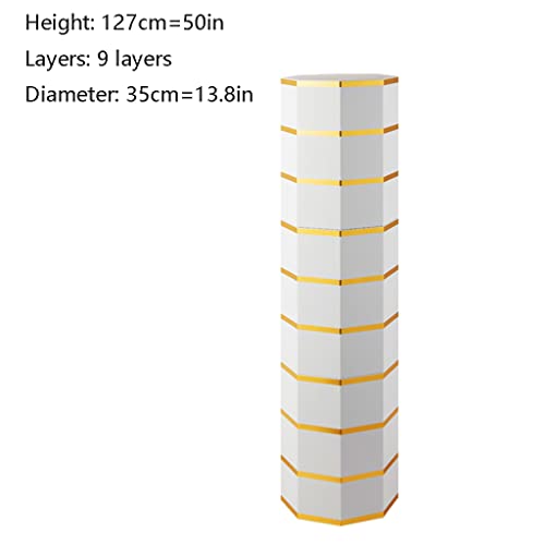 bjyx Shoe Rack Metal Rotating Shoe Cabinet Vertical Round Shoe Rack Storage Simple and Modern for The Entrance (Size: 50 * 13.8in)