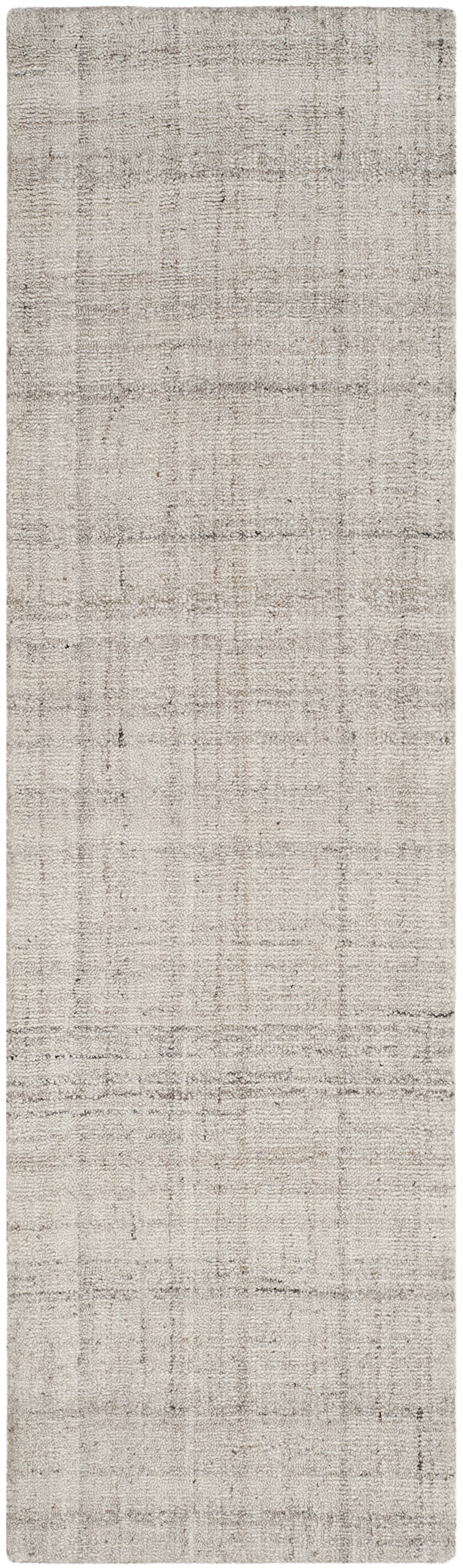 SAFAVIEH Abstract Collection Runner Rug - 2' x 12', Light Grey, Handmade Wool & Viscose, Ideal for High Traffic Areas in Living Room, Bedroom (ABT141E)
