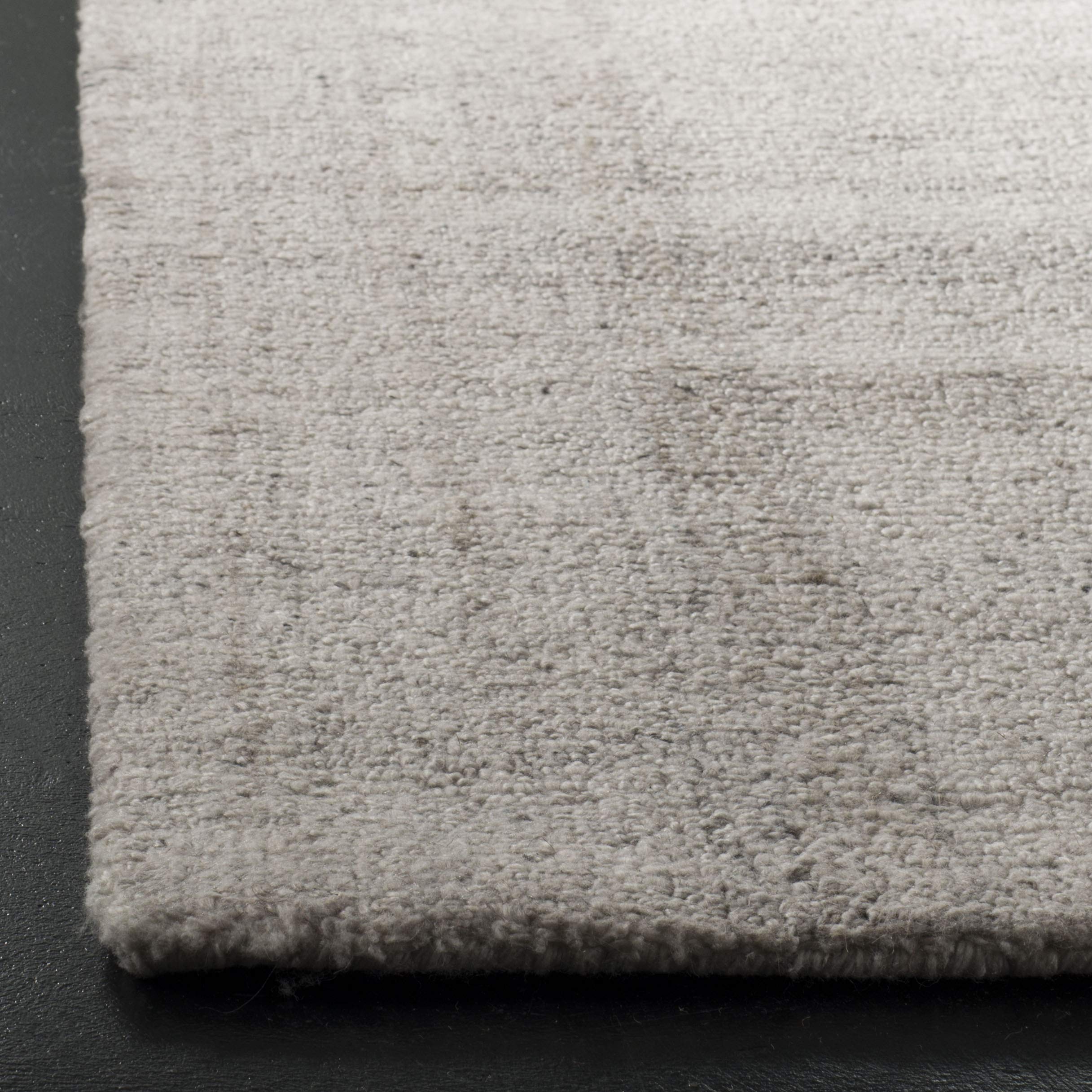 SAFAVIEH Abstract Collection Runner Rug - 2' x 12', Light Grey, Handmade Wool & Viscose, Ideal for High Traffic Areas in Living Room, Bedroom (ABT141E)
