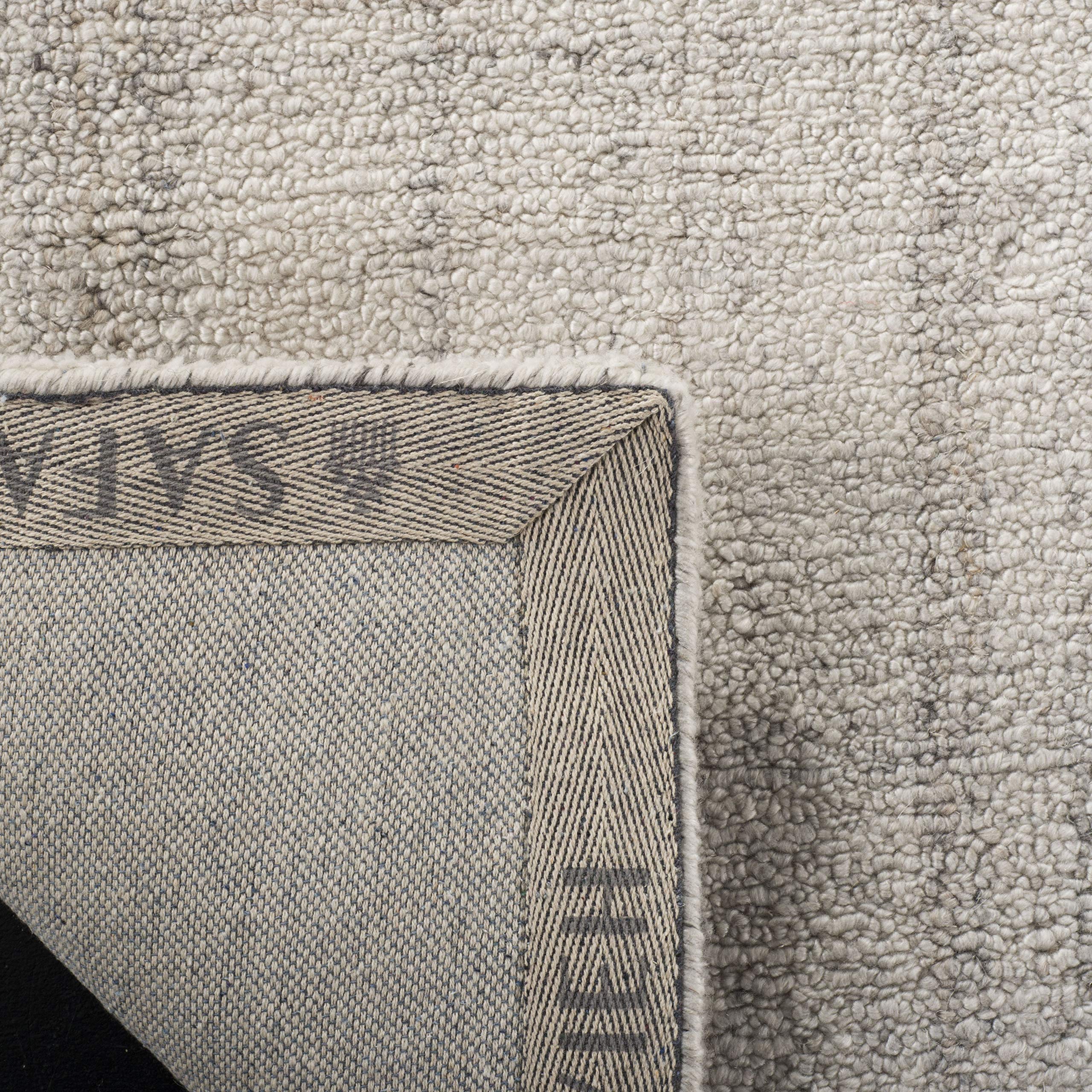 SAFAVIEH Abstract Collection Runner Rug - 2' x 12', Light Grey, Handmade Wool & Viscose, Ideal for High Traffic Areas in Living Room, Bedroom (ABT141E)
