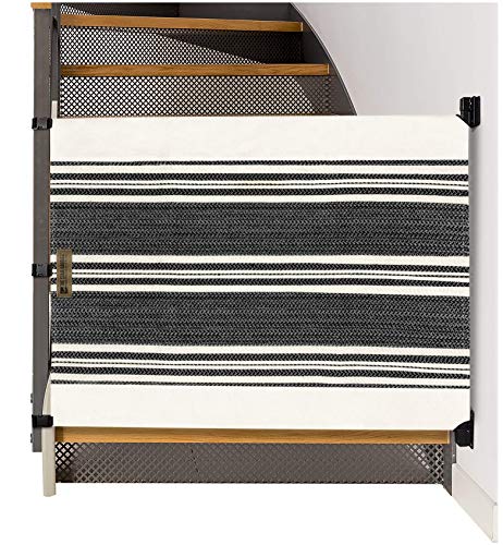 The Stair Barrier Baby Gate for Stairs - Easy Install Banister to Wall - Climb-Resistant Fabric Baby Gate Stairs Banister - 36" - 43" Regular, 32" Height - Made in USA New 2039