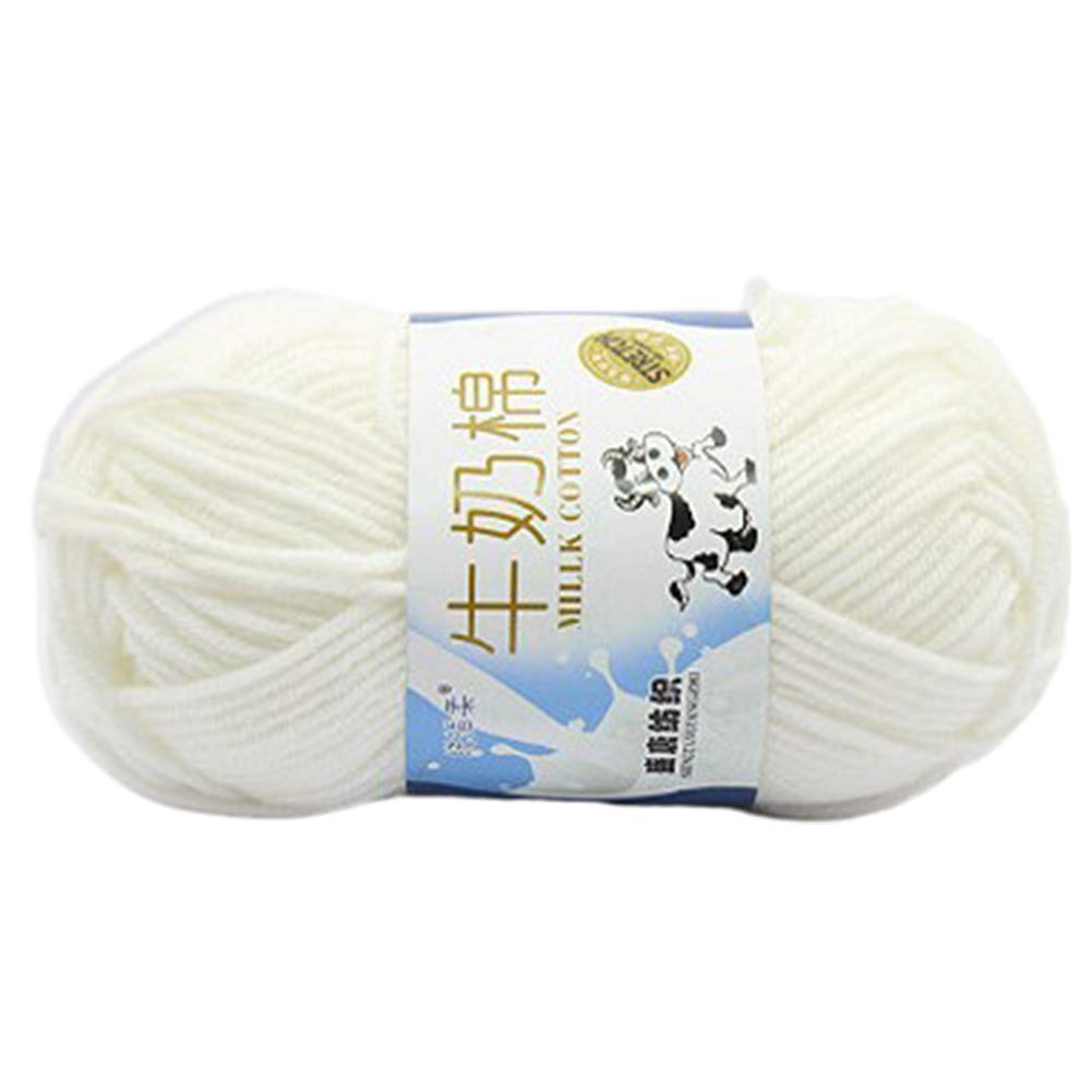 50g DIY Soft Milk Cotton Fiber for Knitting Sweater Blanket Scarf Crochet Knitting Yarn Ball