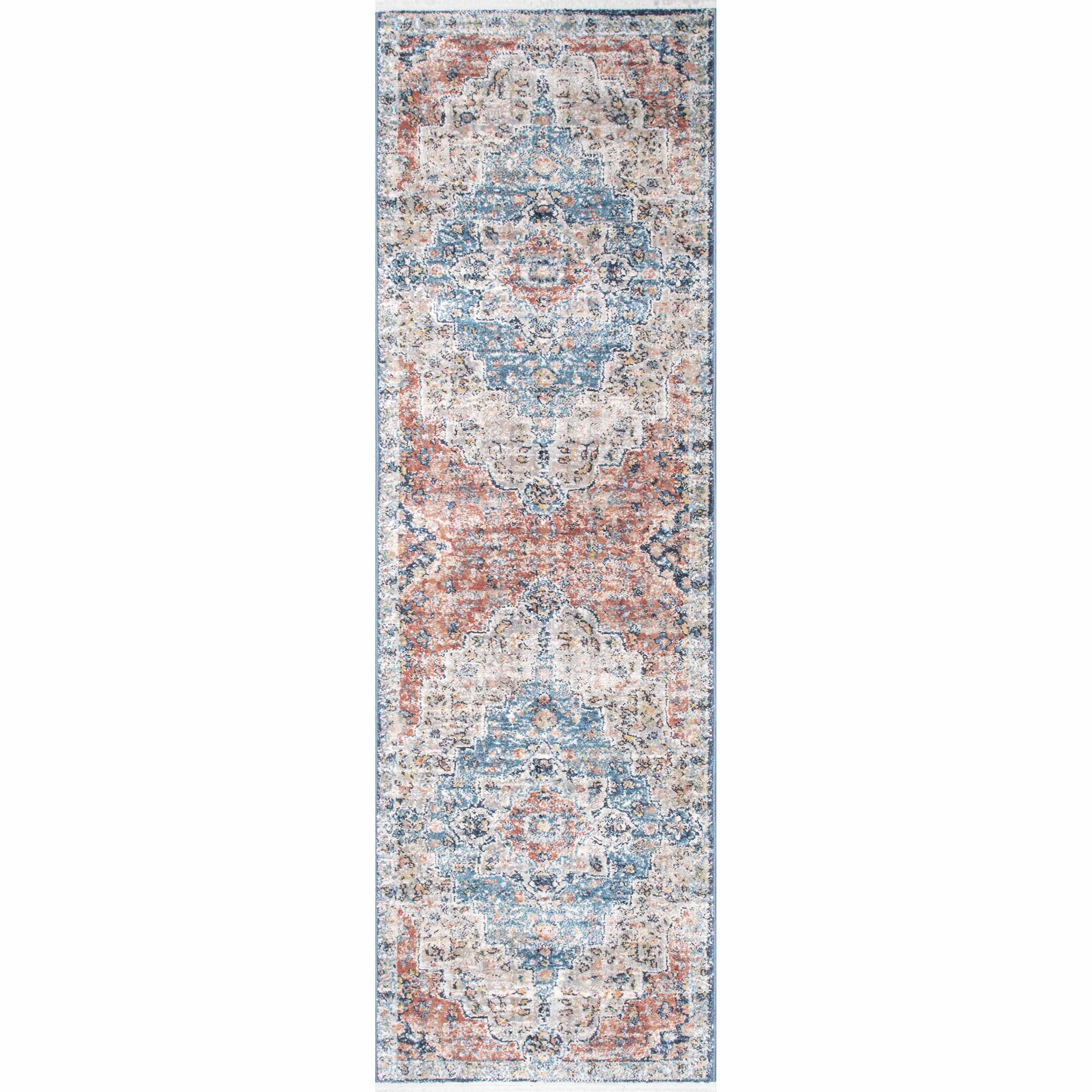 nuLOOM Sawyer Vintage Transitional Area Rug - 2x12 Runner Rug Vintage Multi/Ivory Rugs for Living Room Bedroom Dining Room Entryway Hallway Kitchen