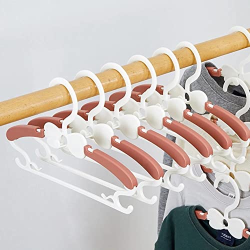 YASEZ 10Pcs Hanger Retractable PP Baby Clothes Hanger fwor Family Use (Color : E, Size : 28cm x 17cm)