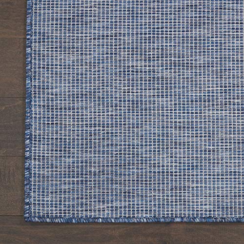 Nourison Positano Indoor/Outdoor Navy Blue 2'2" x 12' Area Rug, Easy Cleaning, Non Shedding, Bed Room, Living Room, Dining Room, Backyard, Deck, Patio (2x12)