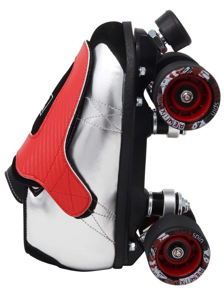 VNLA Junior SLVR Jam Skates for Men and Women - Indoor Unisex Quad Roller Skates, Men 6 / Women 8