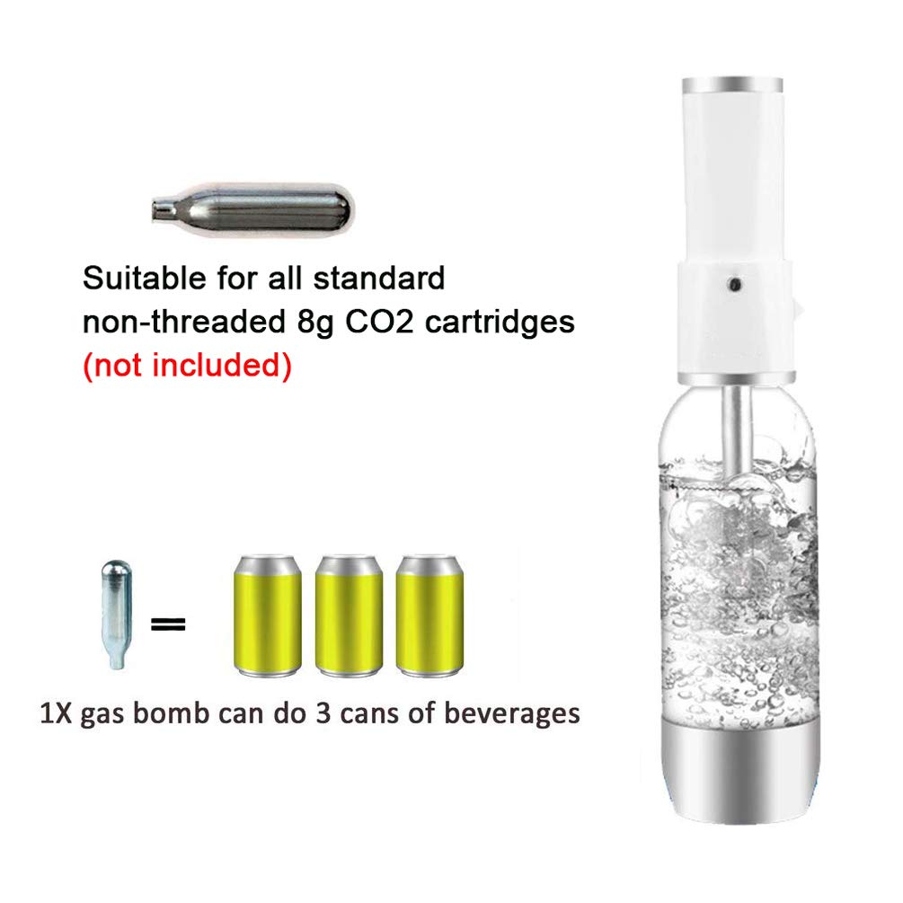Portable Siphon Manual Bubble Water Sodas Machine Mini Carbonated Soft Drink Juice Soda Maker Spritzers for Home Bar Travel Use