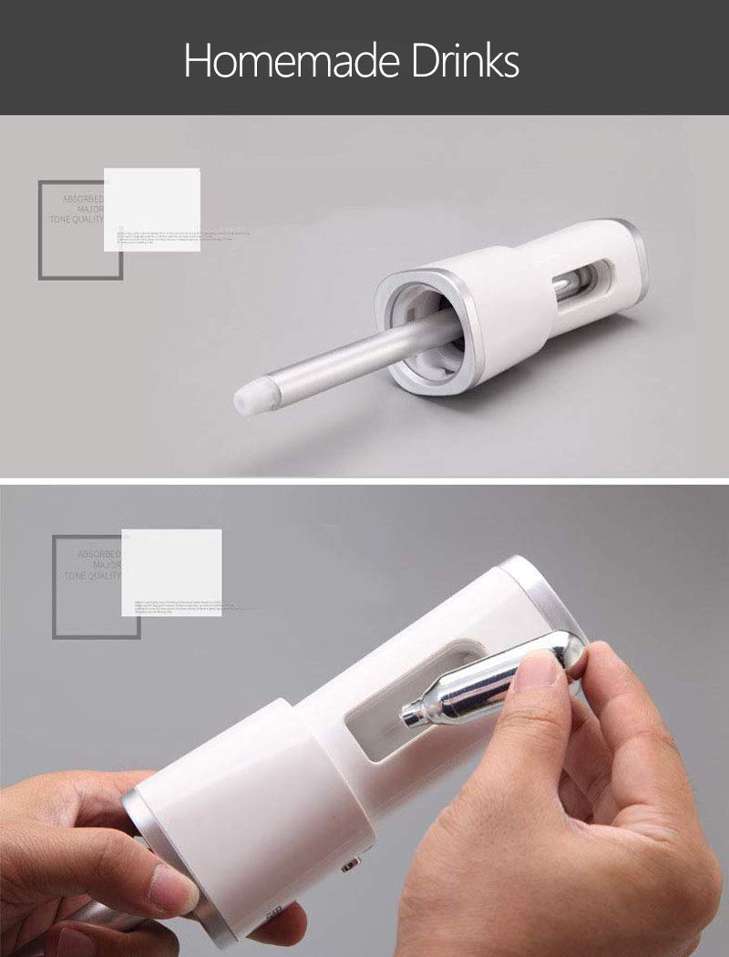 Portable Siphon Manual Bubble Water Sodas Machine Mini Carbonated Soft Drink Juice Soda Maker Spritzers for Home Bar Travel Use
