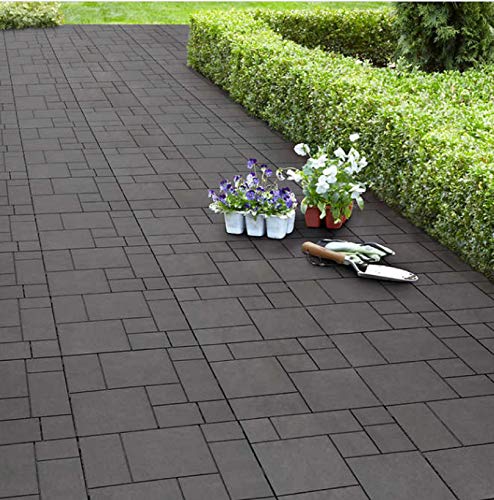 Multy Home Deck Tile 12" x 12" Mosaic, Slate (10 Pack)
