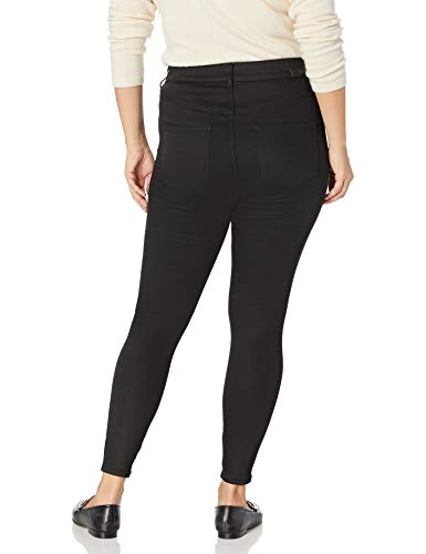 JAG Jeans Women's Plus Size Valentina High Rise Skinny Pull-On Jeans-Legacy, Forever Black, 24