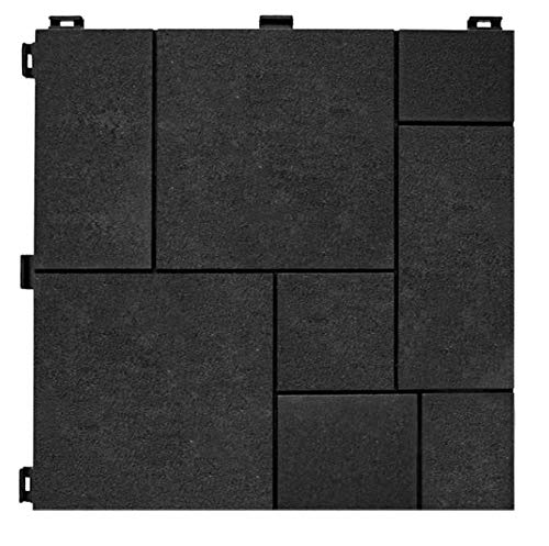 Multy Home Deck Tile 12" x 12" Mosaic, Slate (10 Pack)