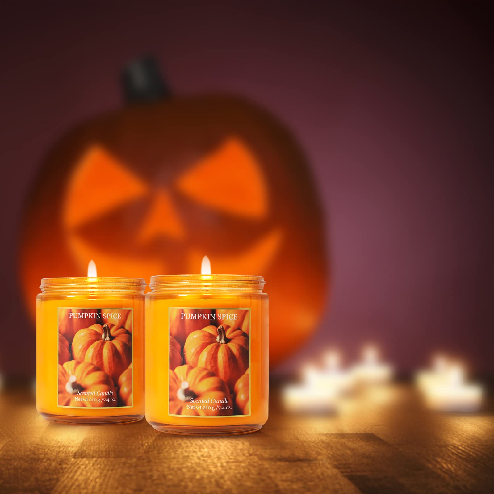 STRN Pumpkin Pie Scented Candle Aromatherapy Candle Gift Set for Fall and Winter, Christmas Gift Handmade Soy Wax Candle Set (200 g Pumpkin Pie)