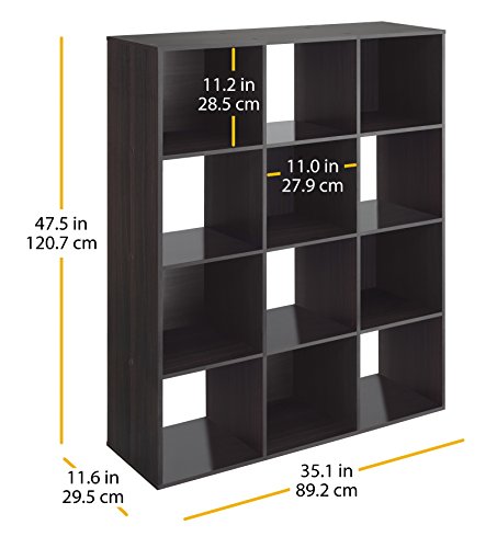 Whitmor 12 Cube Organizer - Espresso