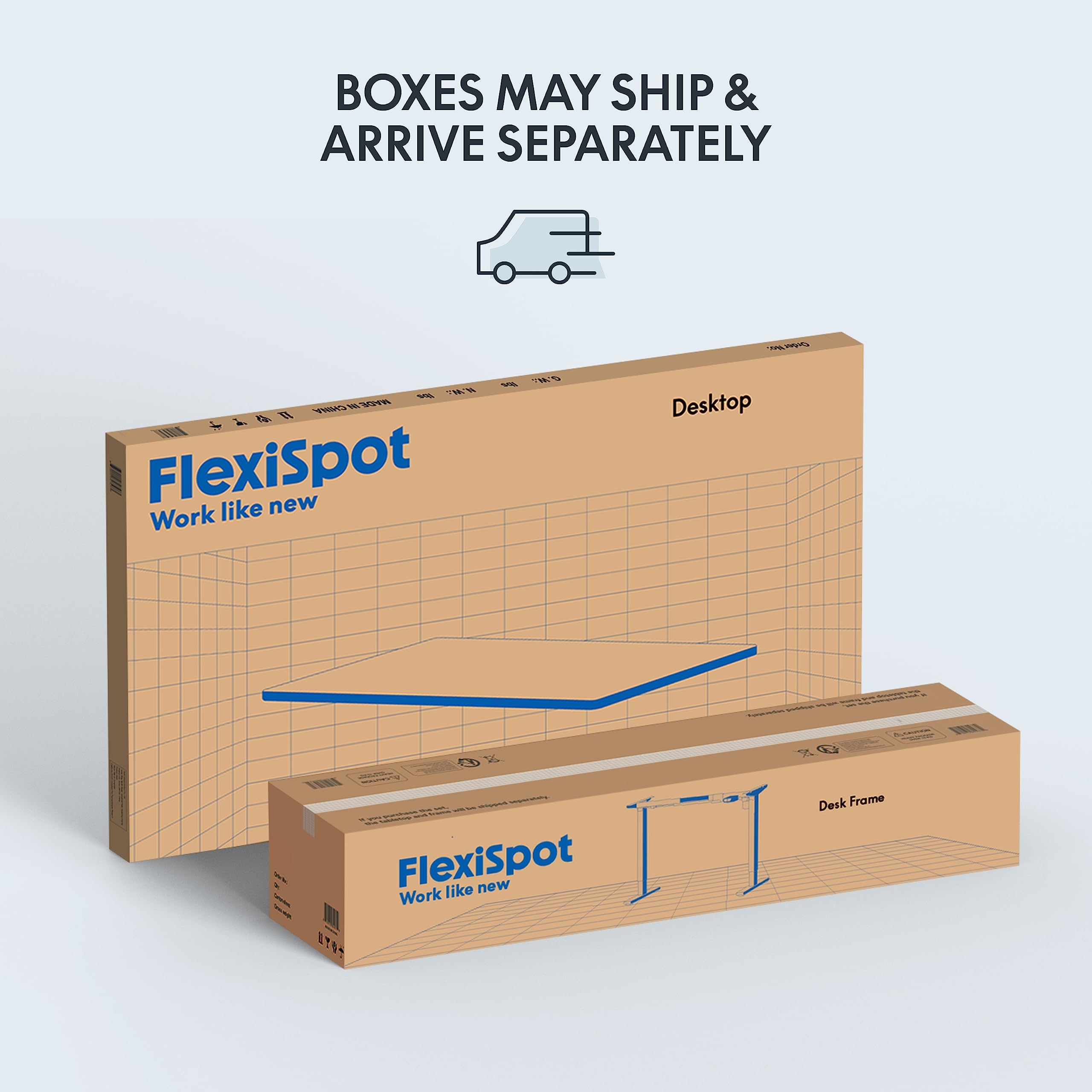 FLEXISPOT EN1 One-Piece Electric White Standing Desk 55 x 28 Inch Desktop Adjustable Height Desk Home Office Computer Workstation Stand up Desk (White Frame + 55" White Top, 2 Packages)