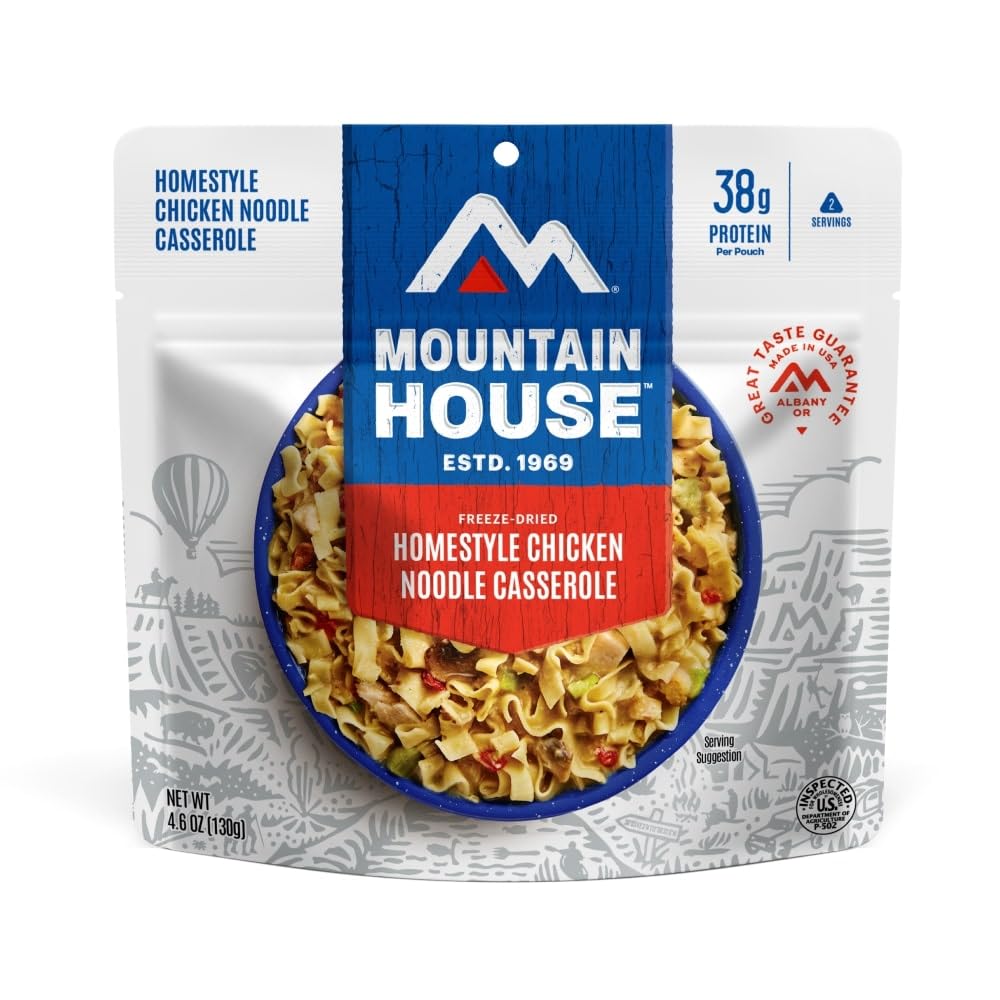Mountain House Homestyle Chicken Noodle Casserole | Freeze Dried Backpacking & Camping Food | 6-Pack
