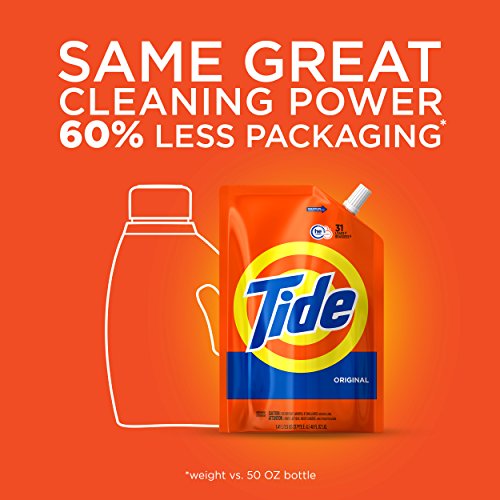 Tide Laundry Detergent Liquid Soap Pouches, High Efficiency (HE), Original Scent, 93 Total Loads (Pack of 3)