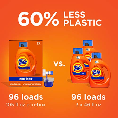 Tide Laundry Detergent Liquid Soap Pouches, High Efficiency (HE), Original Scent, 93 Total Loads (Pack of 3)
